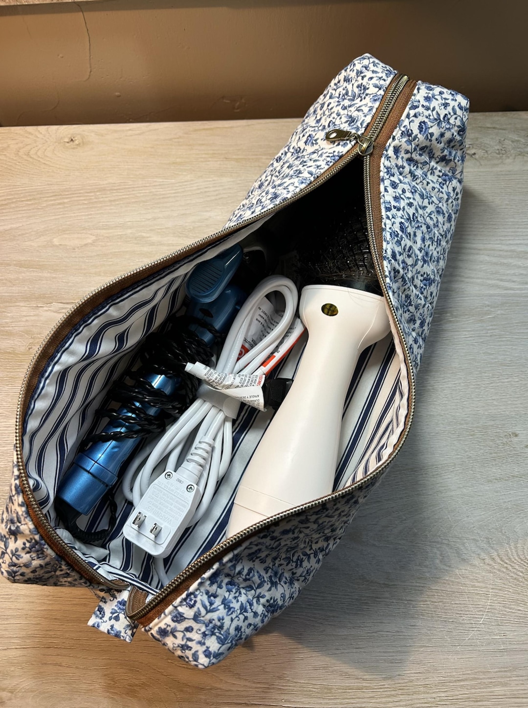 Quilted Hair Tools Bag Sewing Pattern Digital Download - Etsy