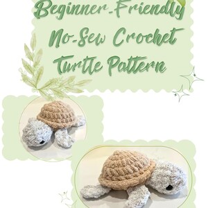 No-sew Easy Beginner Crochet Turtle Pattern | Amigurumi Turtle PDF ...