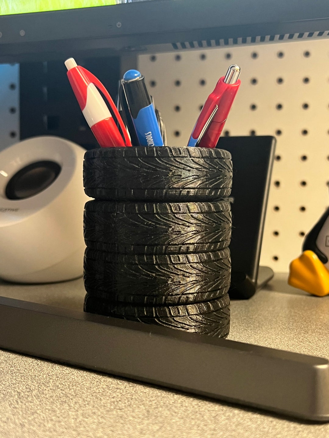 Stacked Tires Pen and Pencil Holder | Desk Organizer - Etsy