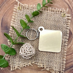 Set of 10 Rounded Square Acrylic Blank Keychains DIY Craft Blank Custom ...