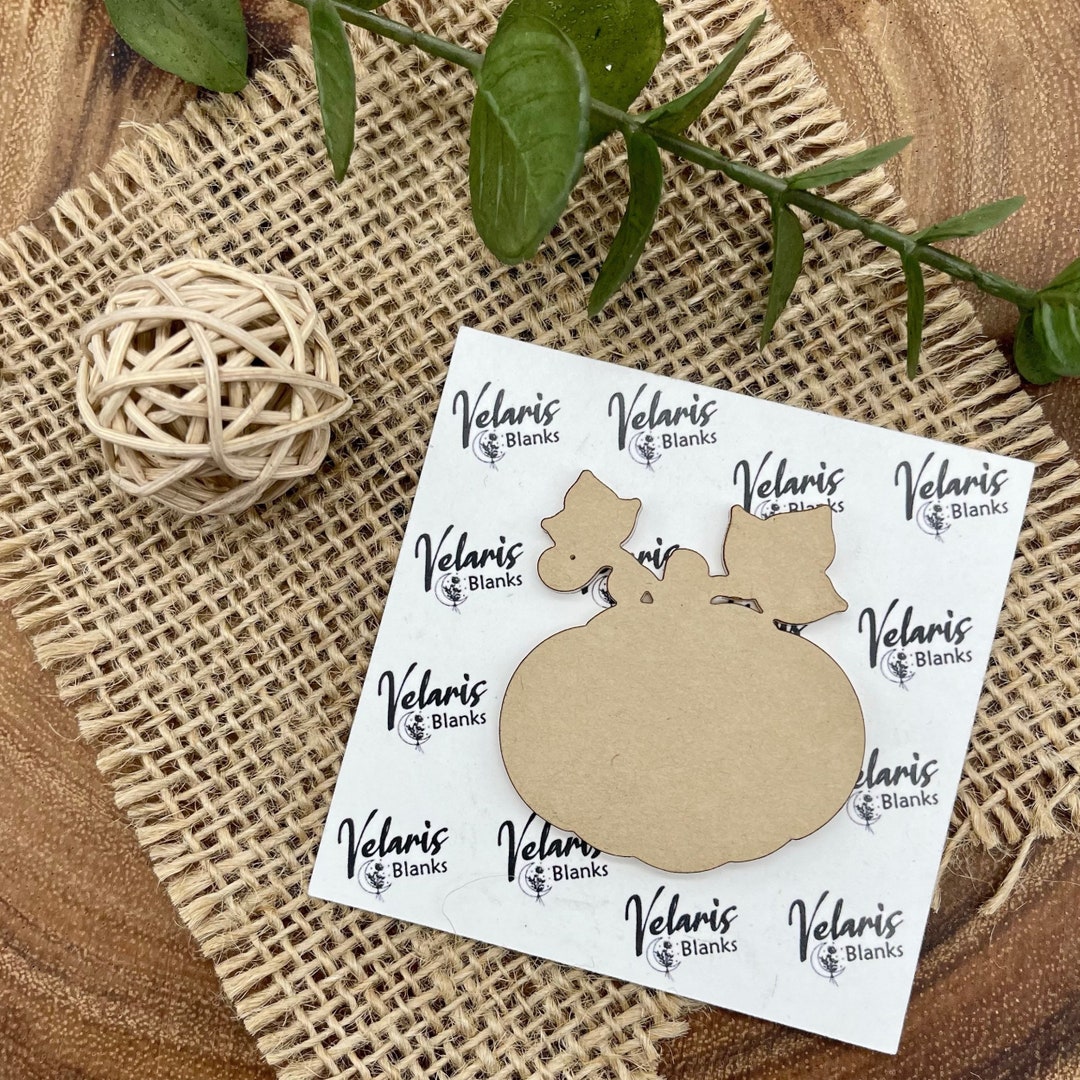 Set of 10 Pumpkin With Leaves Acrylic Blanks Badge Reel Keychain Magnet ...