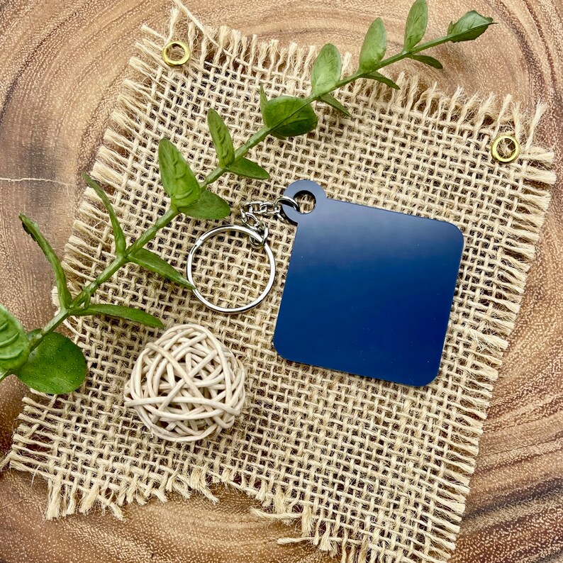 Set of 10 Rounded Square Acrylic Blank Keychains DIY Craft Blank Custom ...