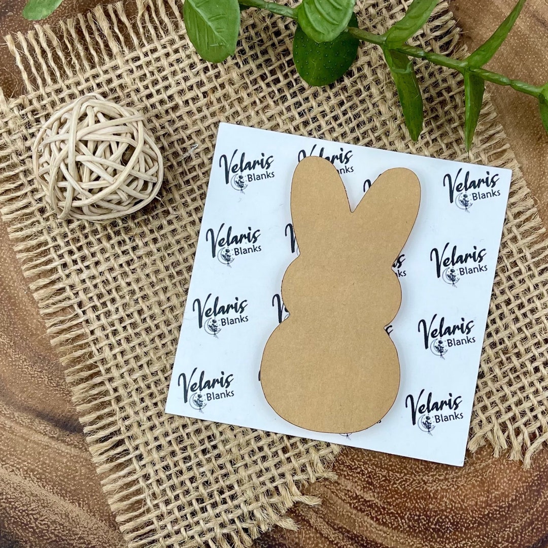 Set of 10 Peeps Bunny Acrylic Blanks Badge Reel Keychain Magnet DIY ...