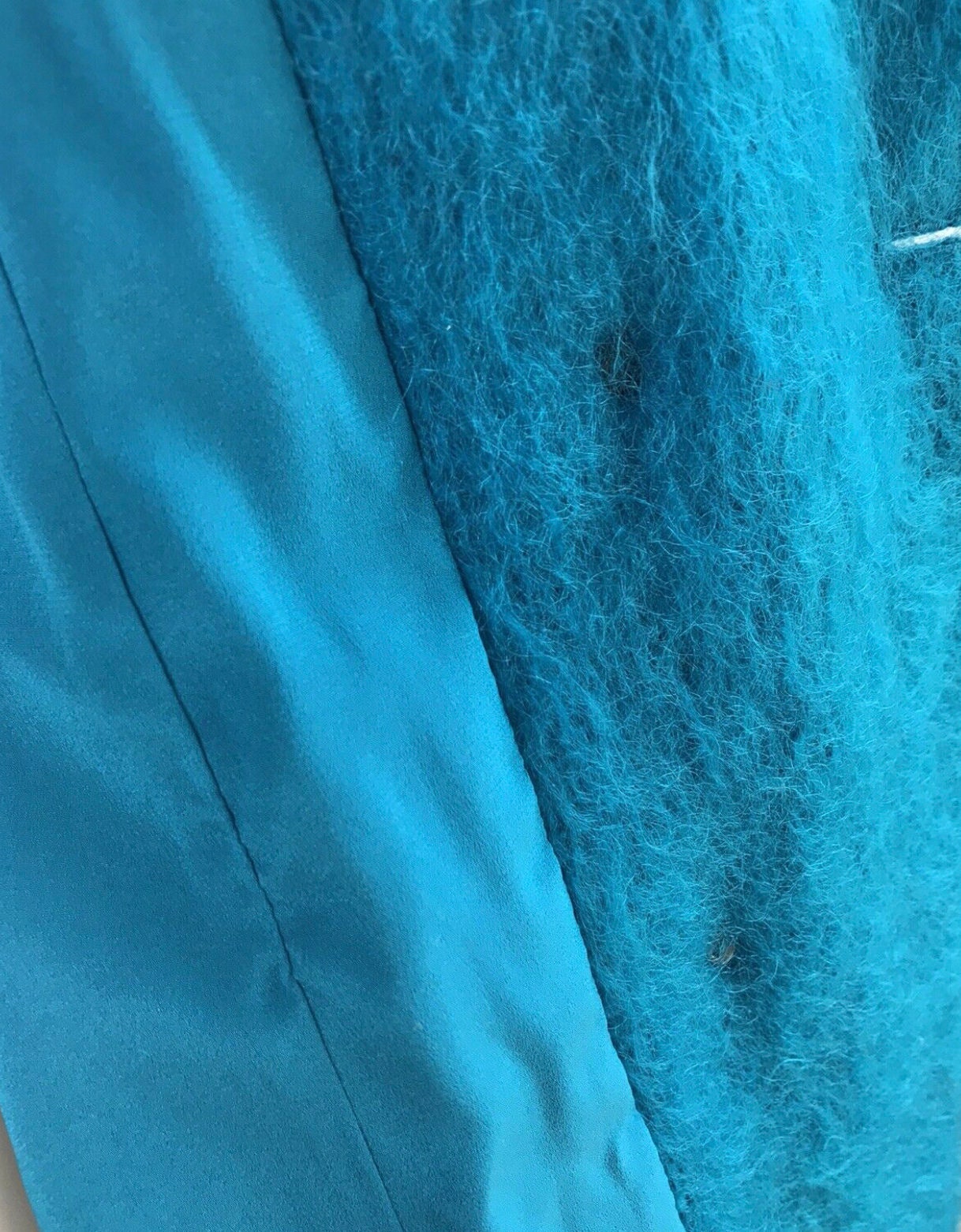 GUCCI by TOM FORD Blue Turquoise Mohair Peacoat Coat Fall 2014 Gucci ...