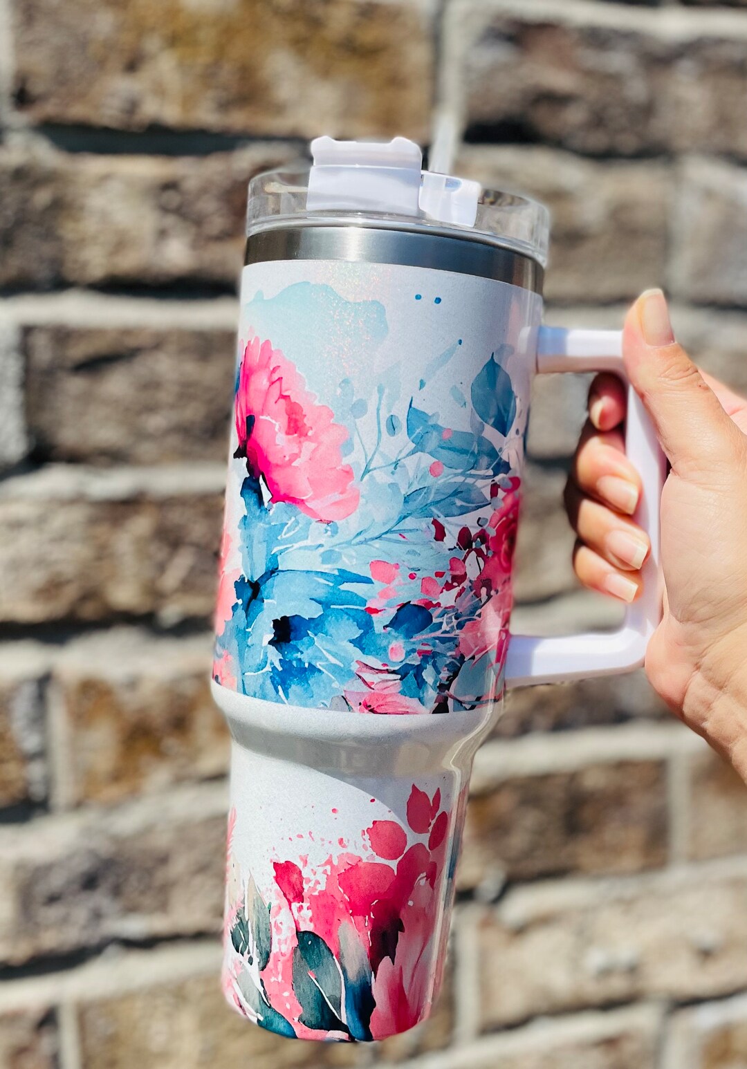 40oz Tumbler Tumbler With Handle Stanley Dupe 40oz 40oz - Etsy
