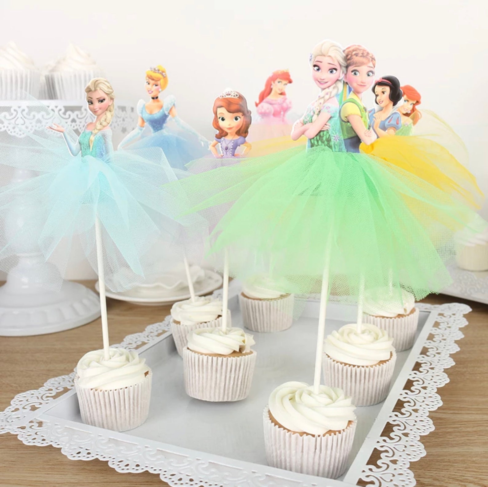 Princess Cupcake Topper Cake Topper Party Decoration Girl - Etsy