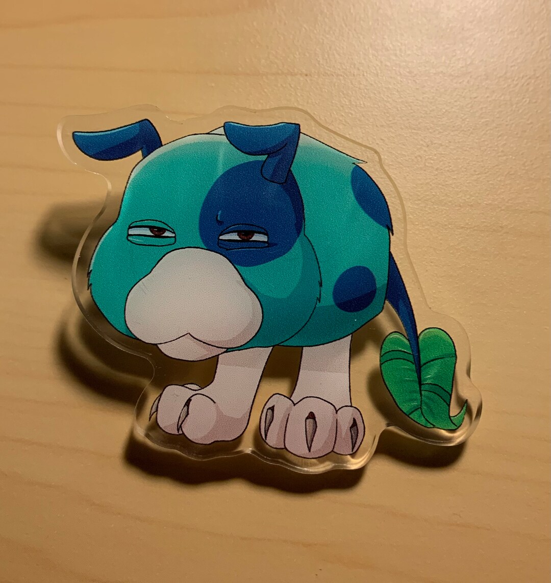Mossy Pik Dog Acrylic Pin - Etsy