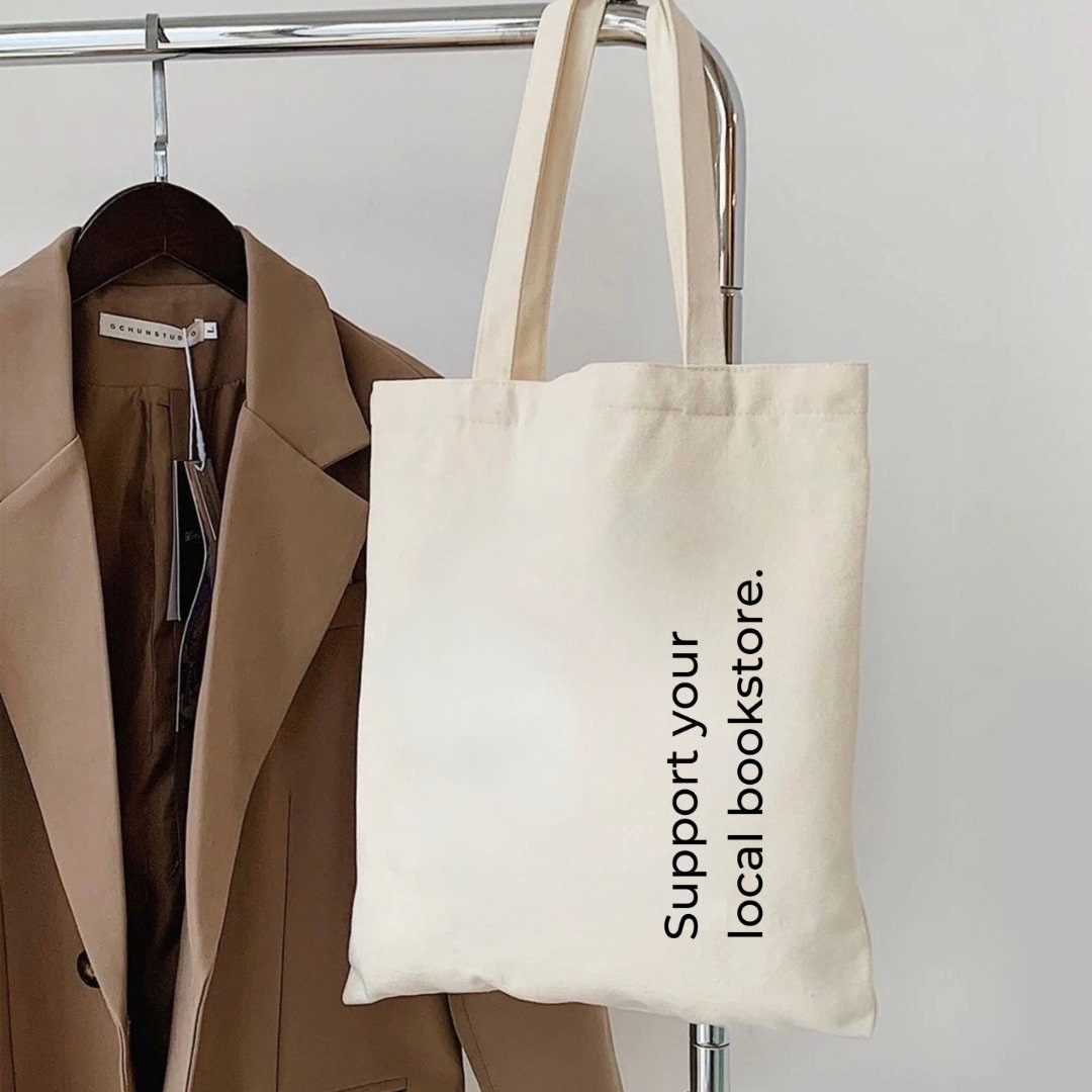 Support Your Local Bookstore Tote Bag, Support Your Local Library, Book ...
