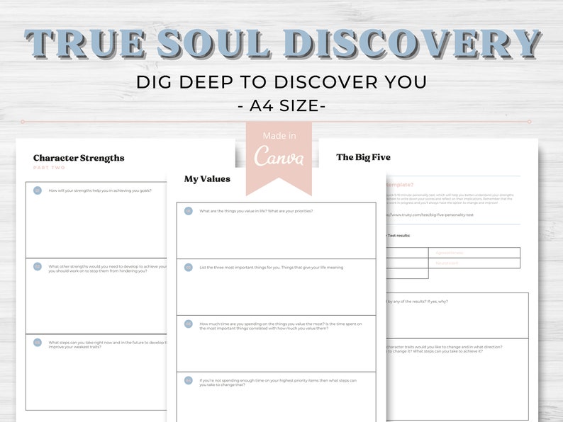 True Soul Discovery Template - Etsy