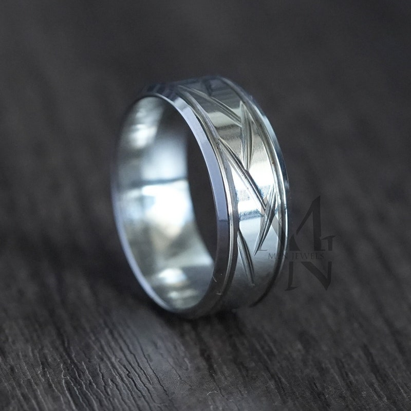 Pattern Silver Ring - Etsy