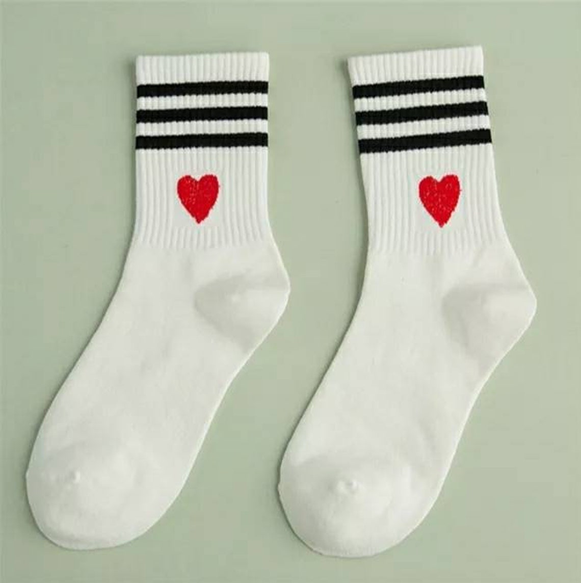 Cute Heart Converse Style Love Socks Heart Socks Cotton Socks - Etsy