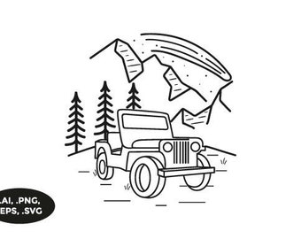 Jeep Wave Vector | Etsy