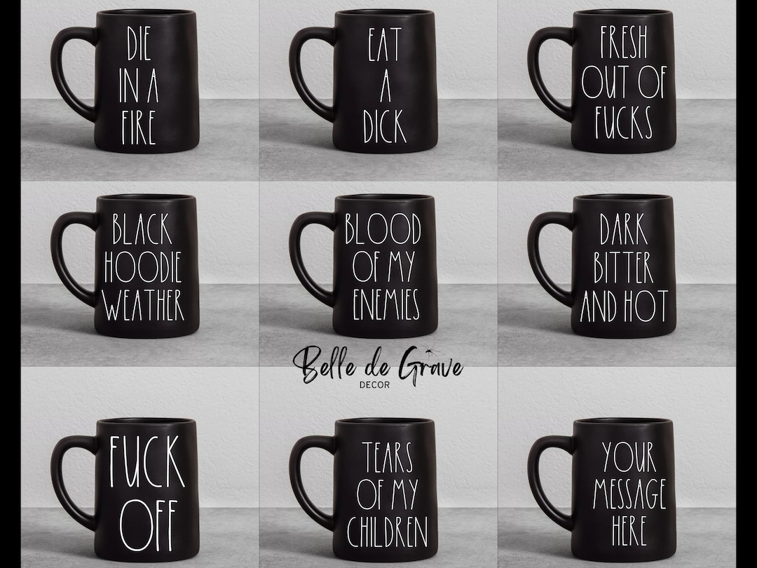 Farmhouse Inspired Rude Coffee Cup, 16oz, Belle De Grave Decor, Naughty ...