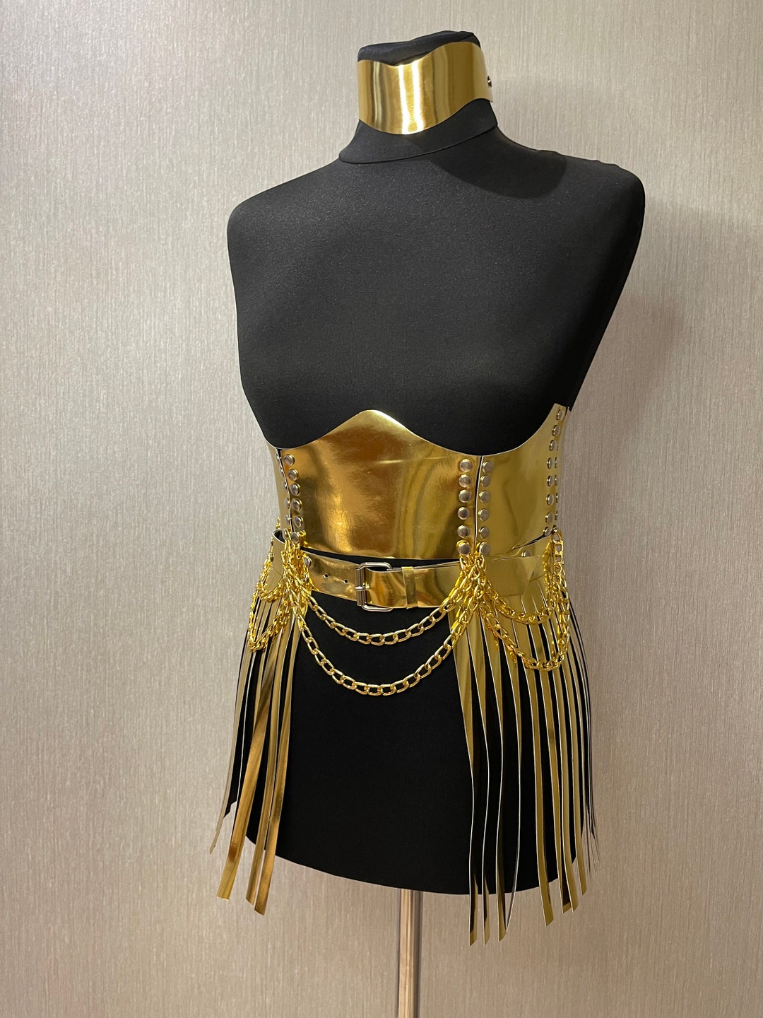 Festival Outfit, Cosplay Wearing, Gold Belt With Chains, Costume for ...