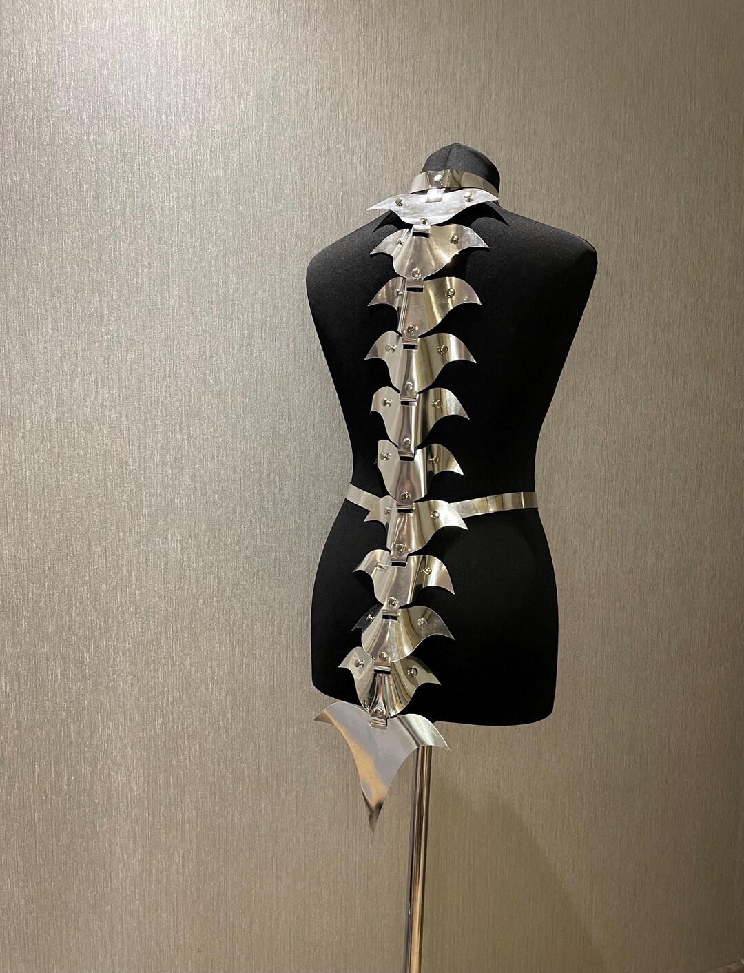 Mirror Silver Accessory Spine, Silver Harness Spine for a Festival ...