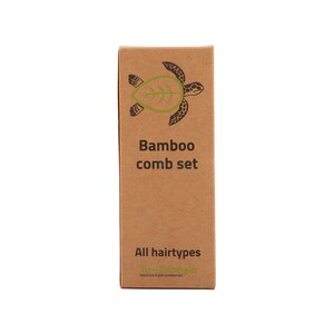 Natural Bamboo Comb Set | Plastic Free & Biodegradable | for All Hair ...
