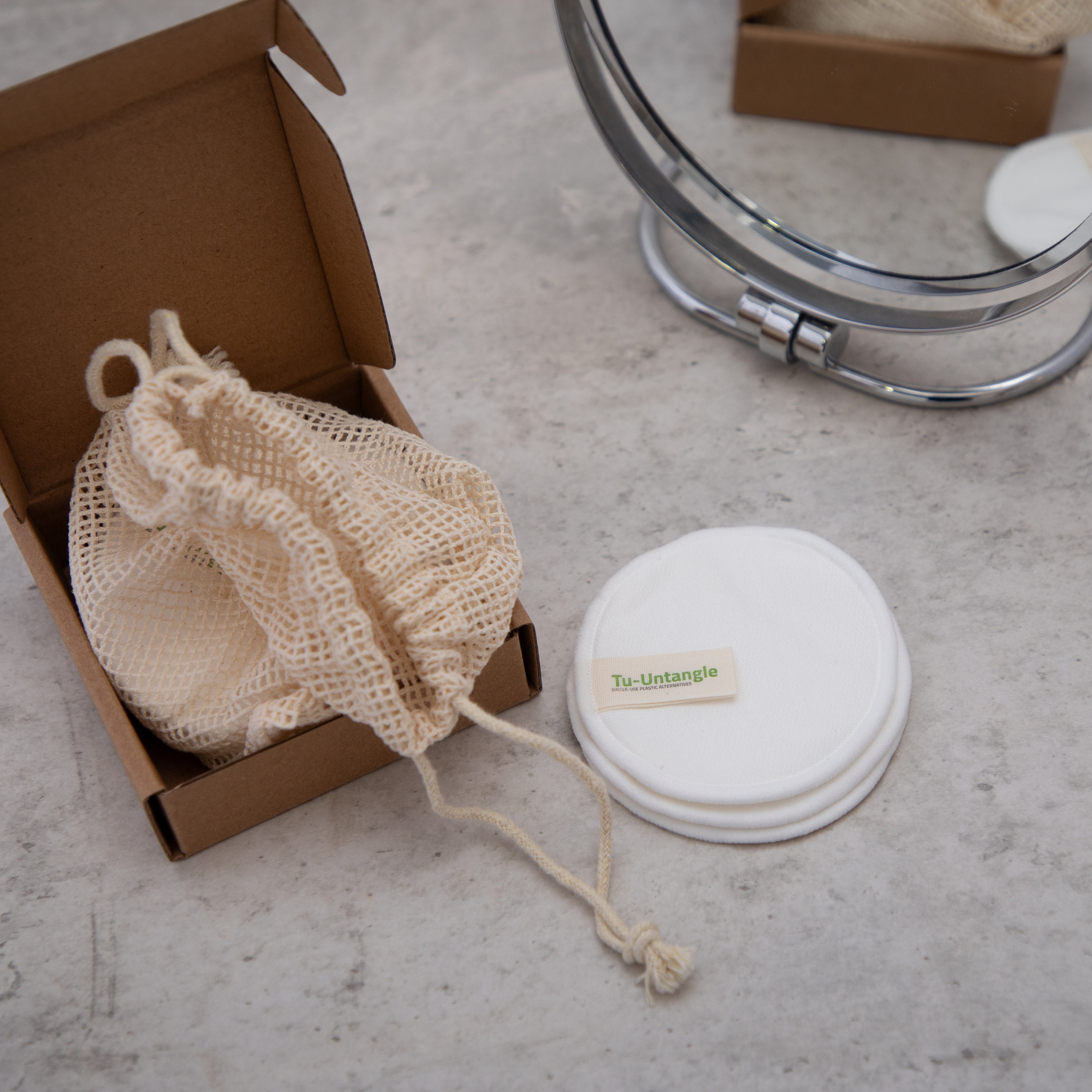 10 Natural Bamboo Facial Cleansing Pads | Round Makeup Remover Pad ...
