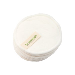 10 Natural Bamboo Facial Cleansing Pads | Round Makeup Remover Pad ...