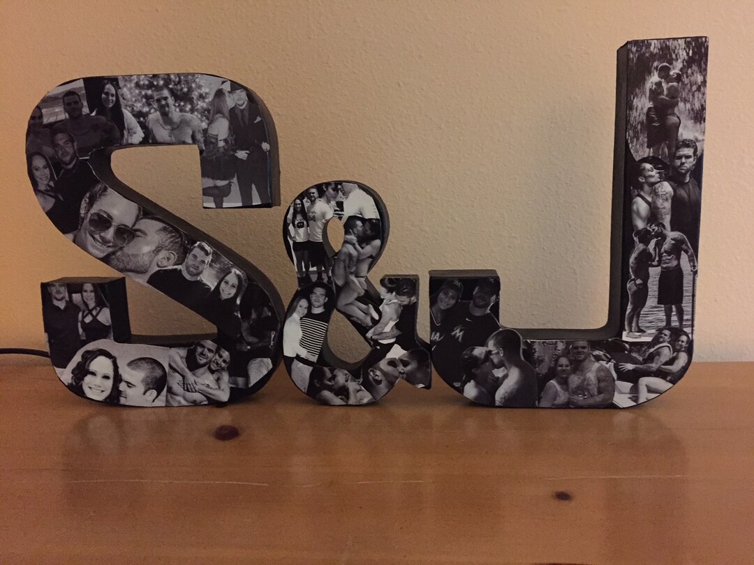 Photo Collage Personalized on Letters & Numbers - Etsy