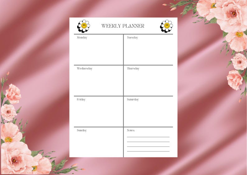 Minimalist Weekly Planner Printable: A4 A5 Letter Sizes (PDF Download ...