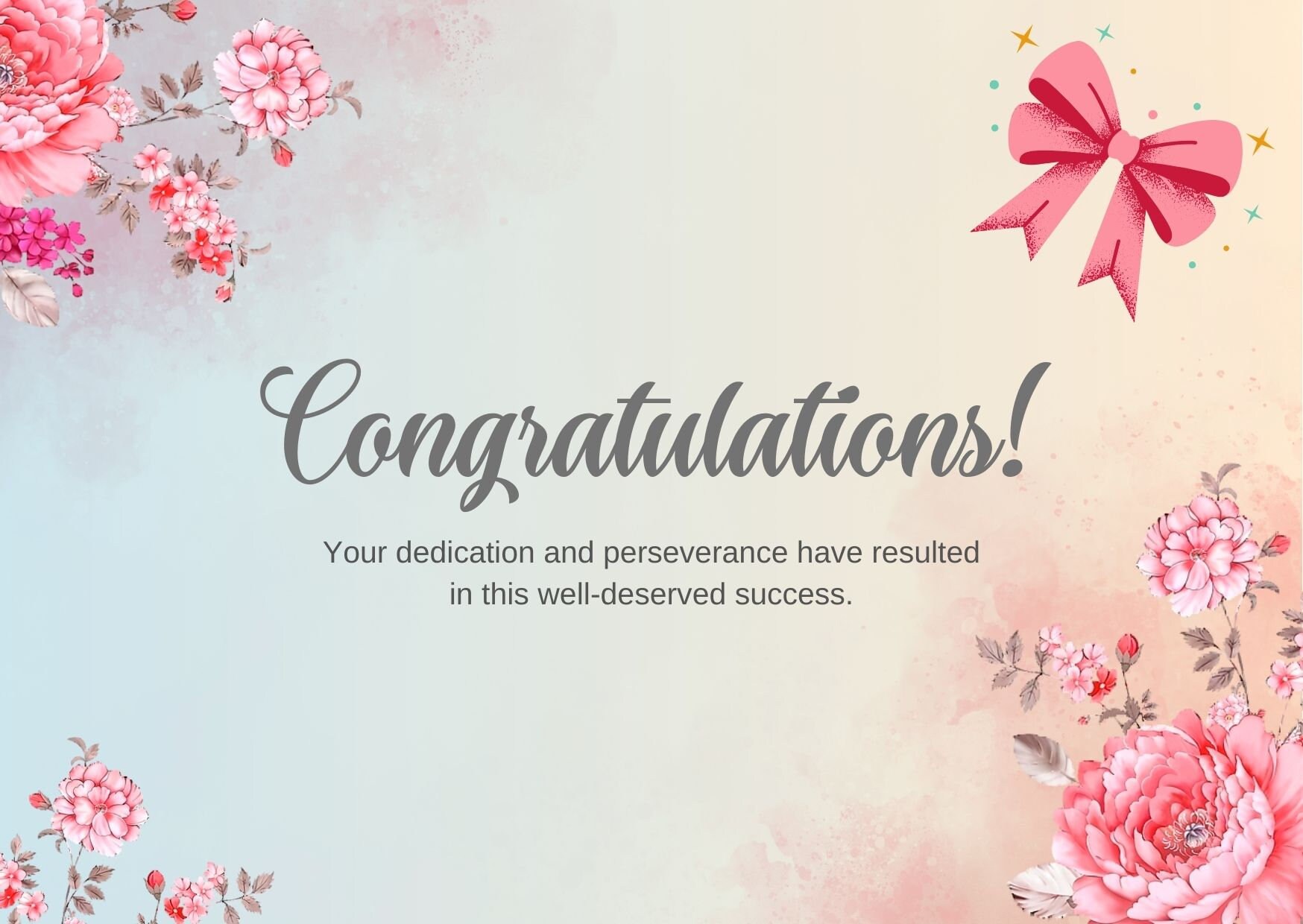 Congratulation Card, Printable Congratulation Card, Digital Download ...