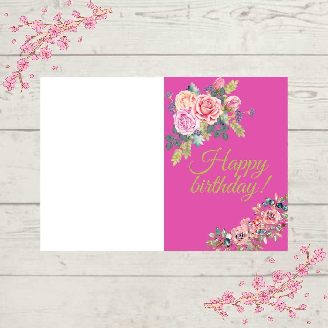 Digital Card Printable Birthday Card, Greeting Card, Instant Download ...