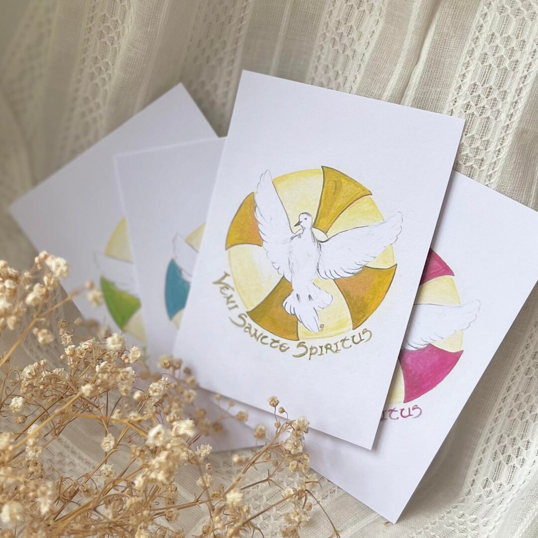 Pack 4 Bilder Konfirmation Veni Sancte Spiritus - Etsy Österreich
