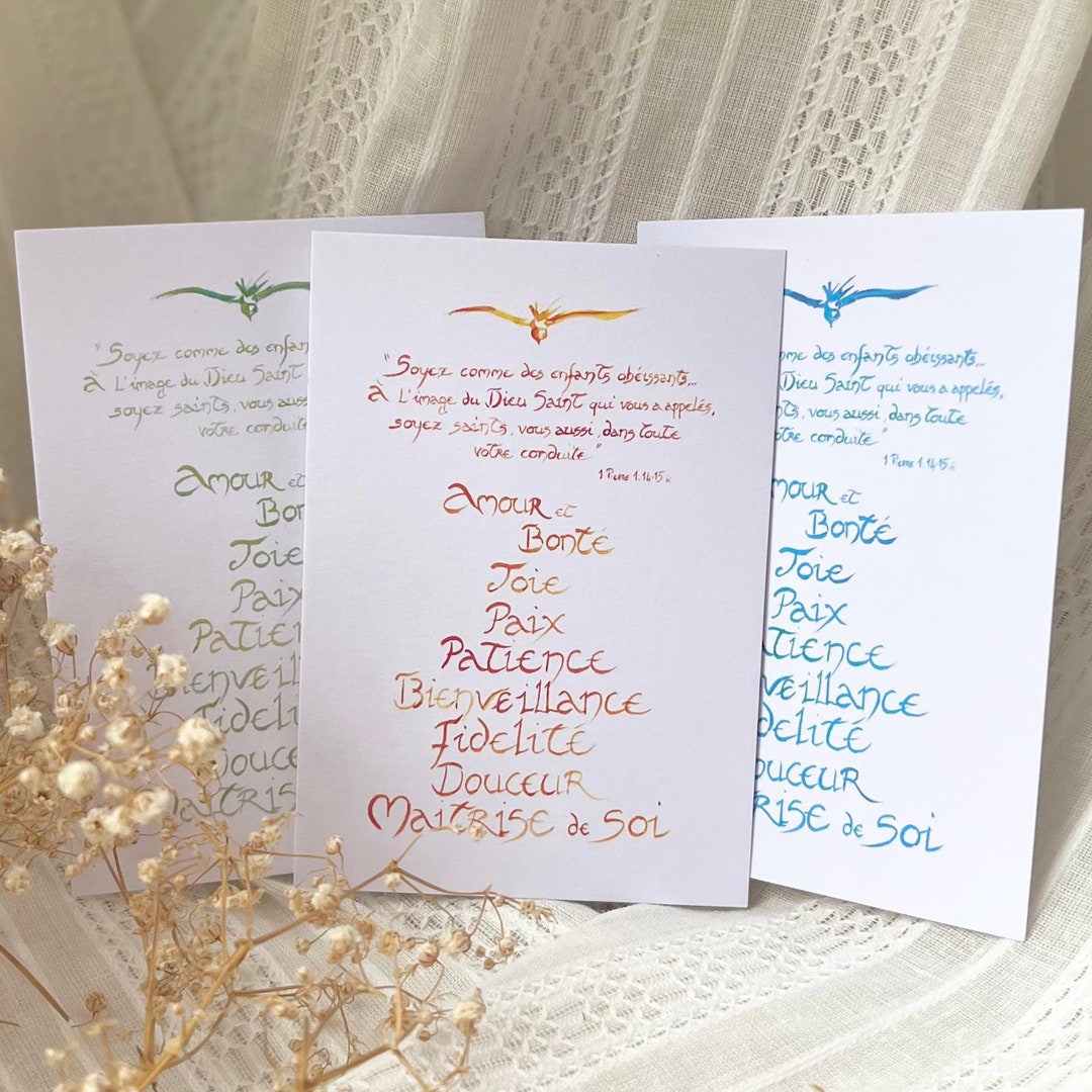 Pack 3 Images Confirmation the Fruits of the Spirit - Etsy