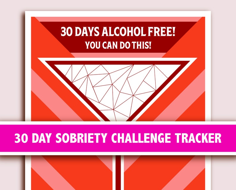 30 Days Sober Challenge Tracker - Etsy