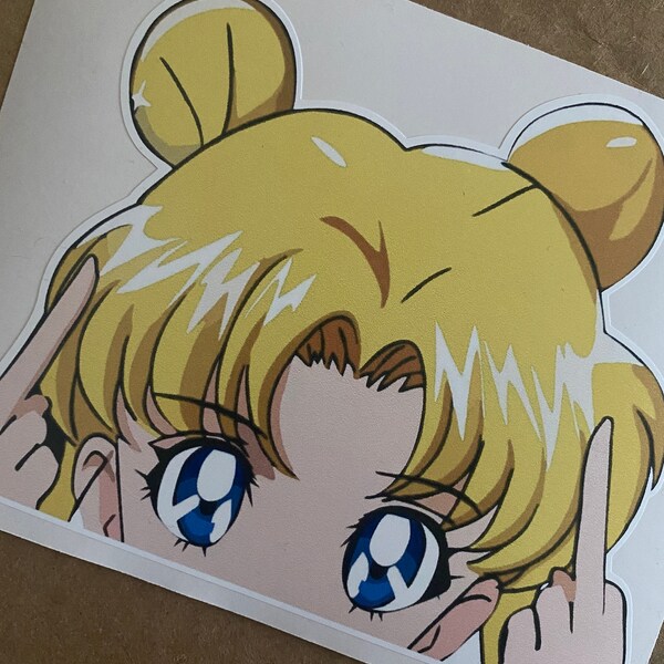 Sailor Moon Middle Finger Car Decal - Etsy