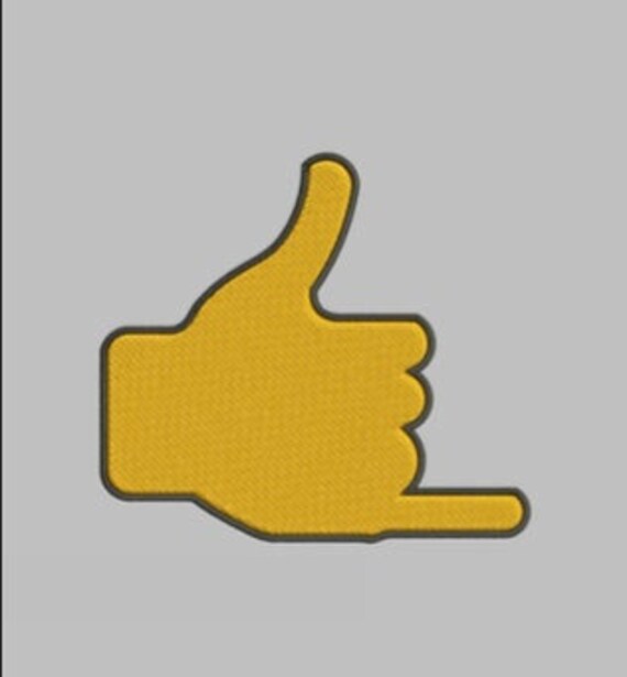 SHAKA EMOJI EMBROIDERY File Hand Emoji Digital Trendy | Etsy