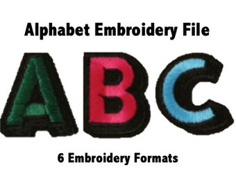 COLLEGE VARSITY ALPHABET Embroidery File, Machine Embroidery, Stitch ...