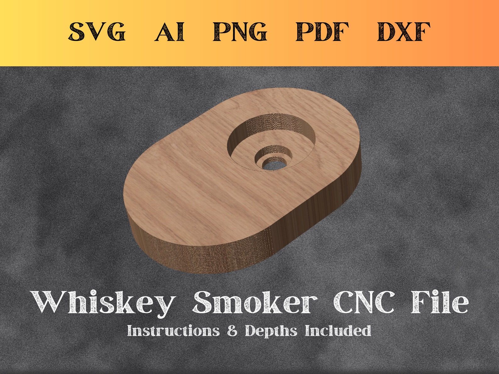Whiskey Smoker | CNC/SVG/AI File W/ Instructions | Vectric Aspire ...