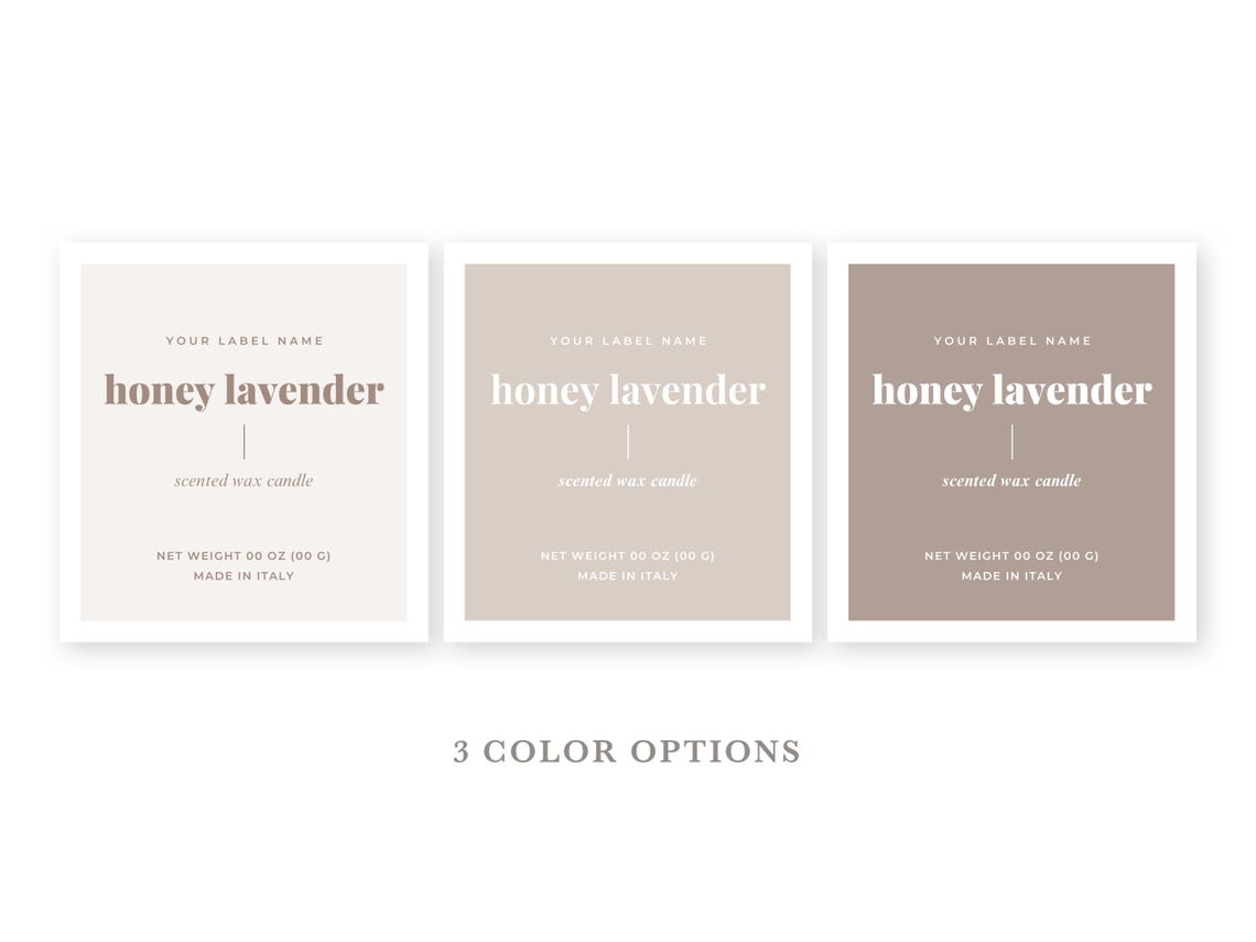 DYI Custom Candle Brand Label Template | Canva Editable & Printable ...