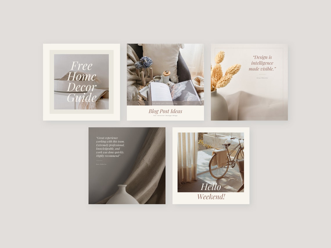 15 Instagram Posts Canva Template Instagram Post Cover - Etsy