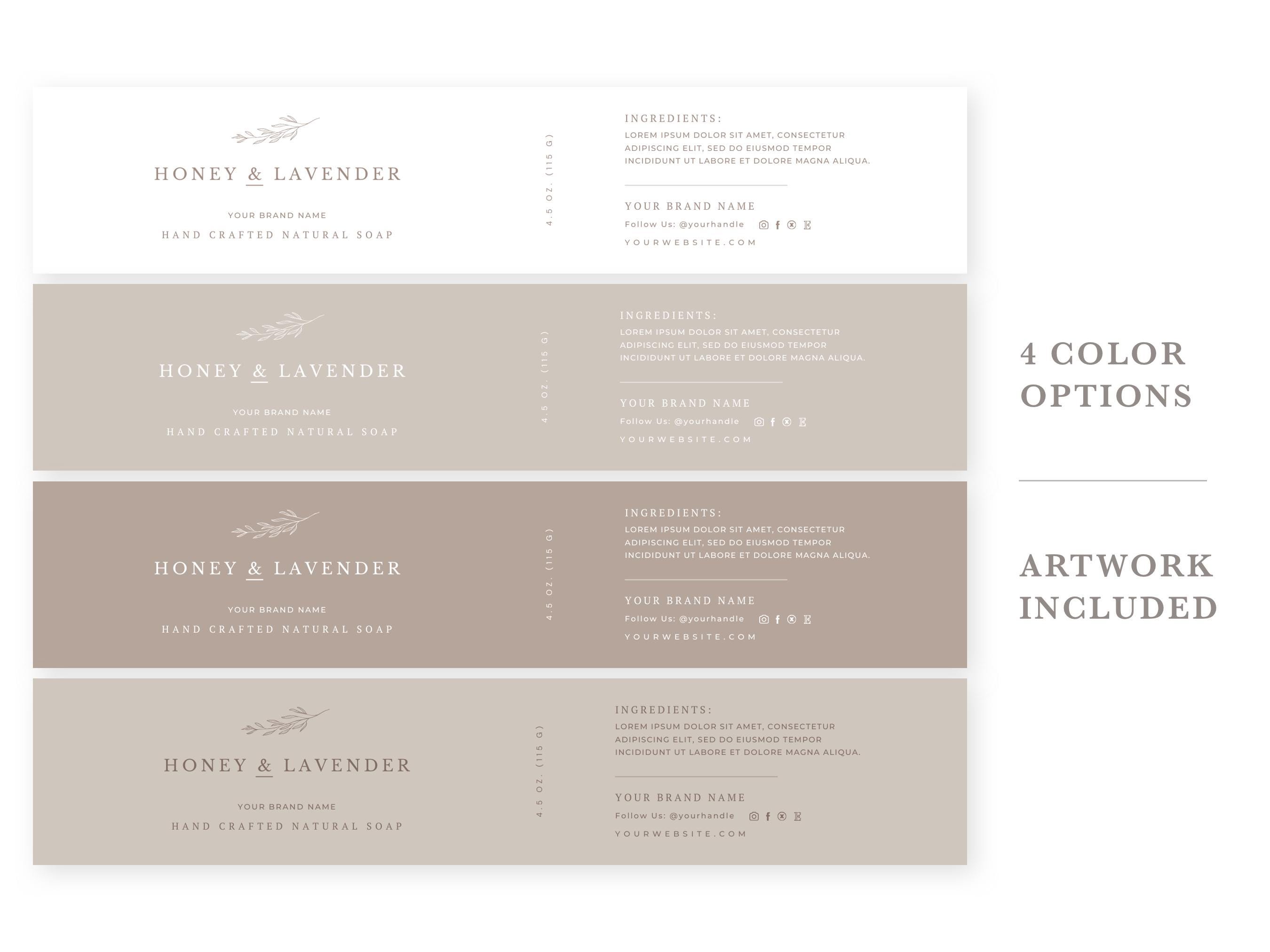 DYI Custom Soap Brand Label Template | Canva Editable & Printable ...