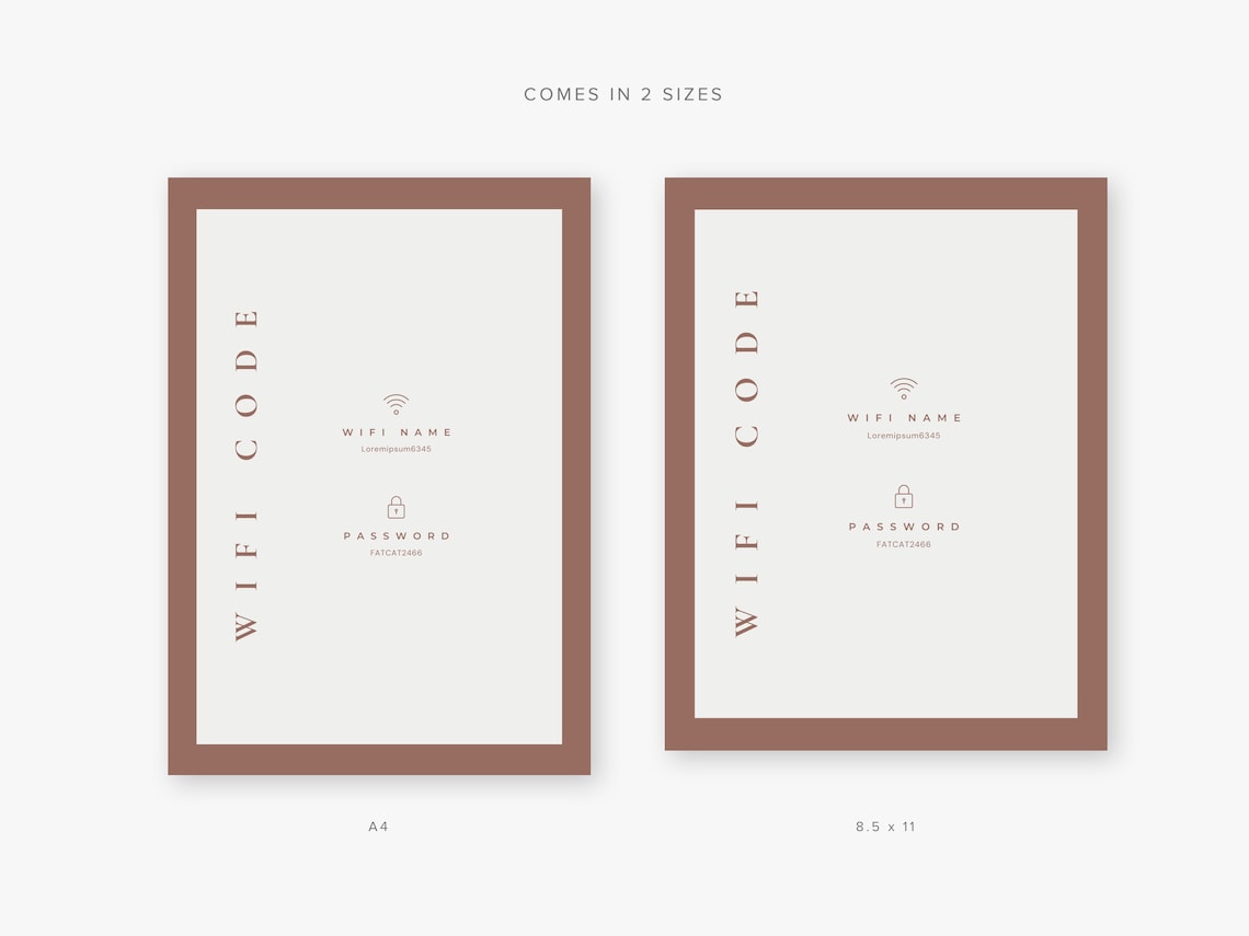 Modern Wifi Code Sign Template: Airbnb Host Printable (digital Download ...