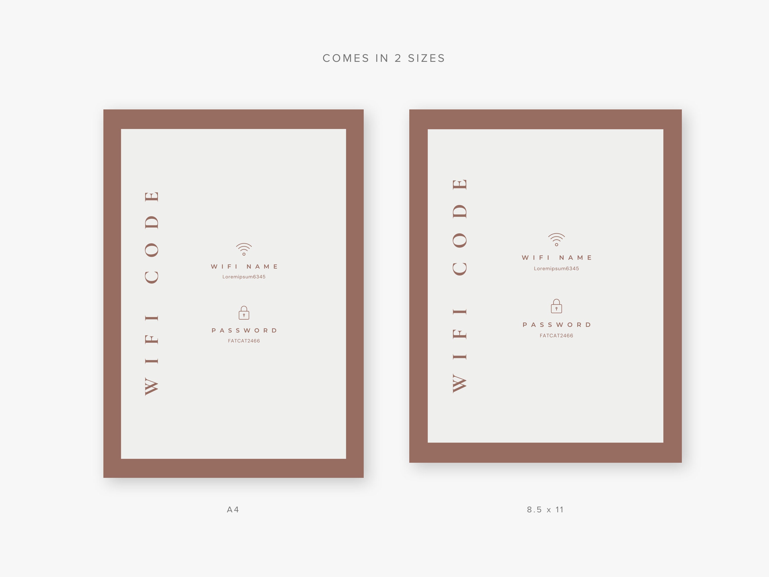 Modern Wifi Code Sign Template: Airbnb Host Printable (digital Download ...