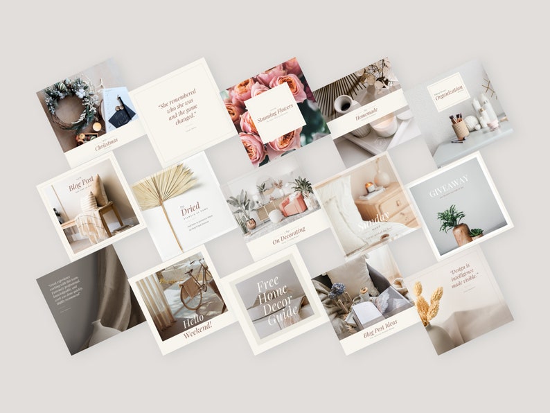 15 Instagram Posts Canva Template Instagram Post Cover - Etsy