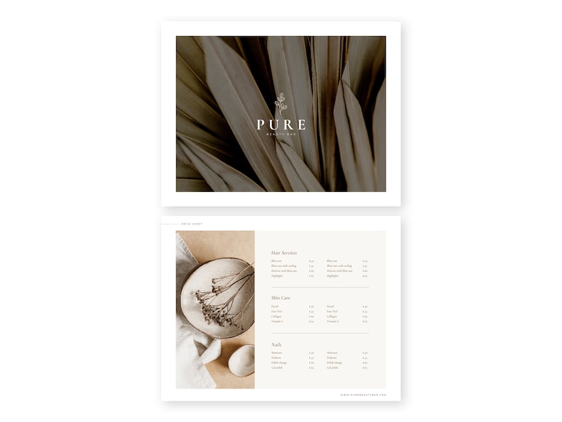 Canva Editable Pricing Template | Pre-made Price Guide List ...
