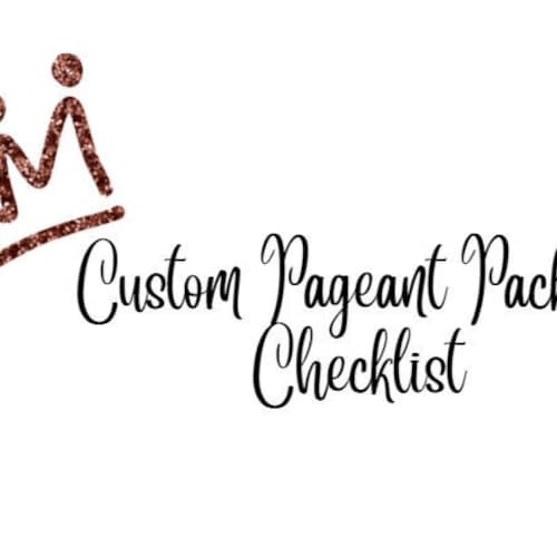 Pageant Packing Checklist miss USA Miss America IAM - Etsy