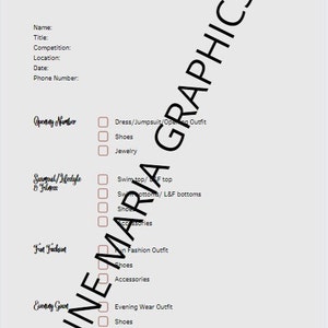 Pageant Packing Checklist (miss USA, Miss America, IAM) - Etsy