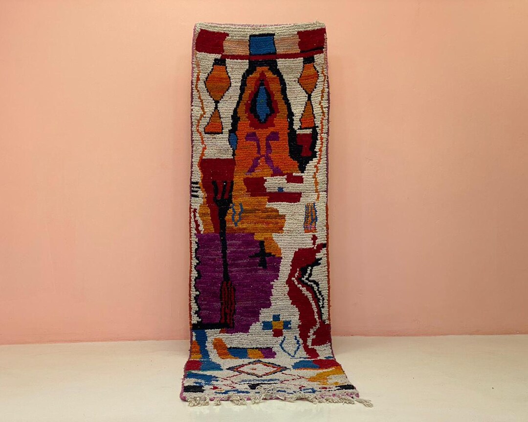 Handwoven Wool Runner-multi Colorful Runner-luxurious Berber Runner ...