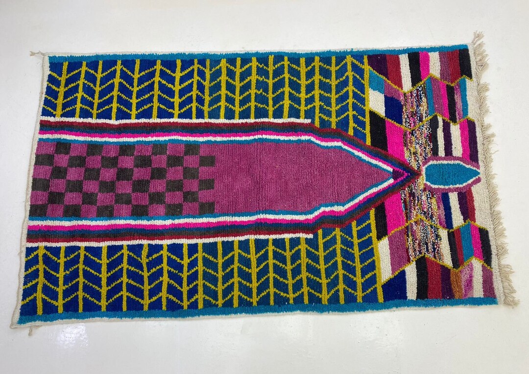 MOROCCAN WOOL Carpet-ready-made Colorful Carpets-9x12 Beni Ourain Rug ...
