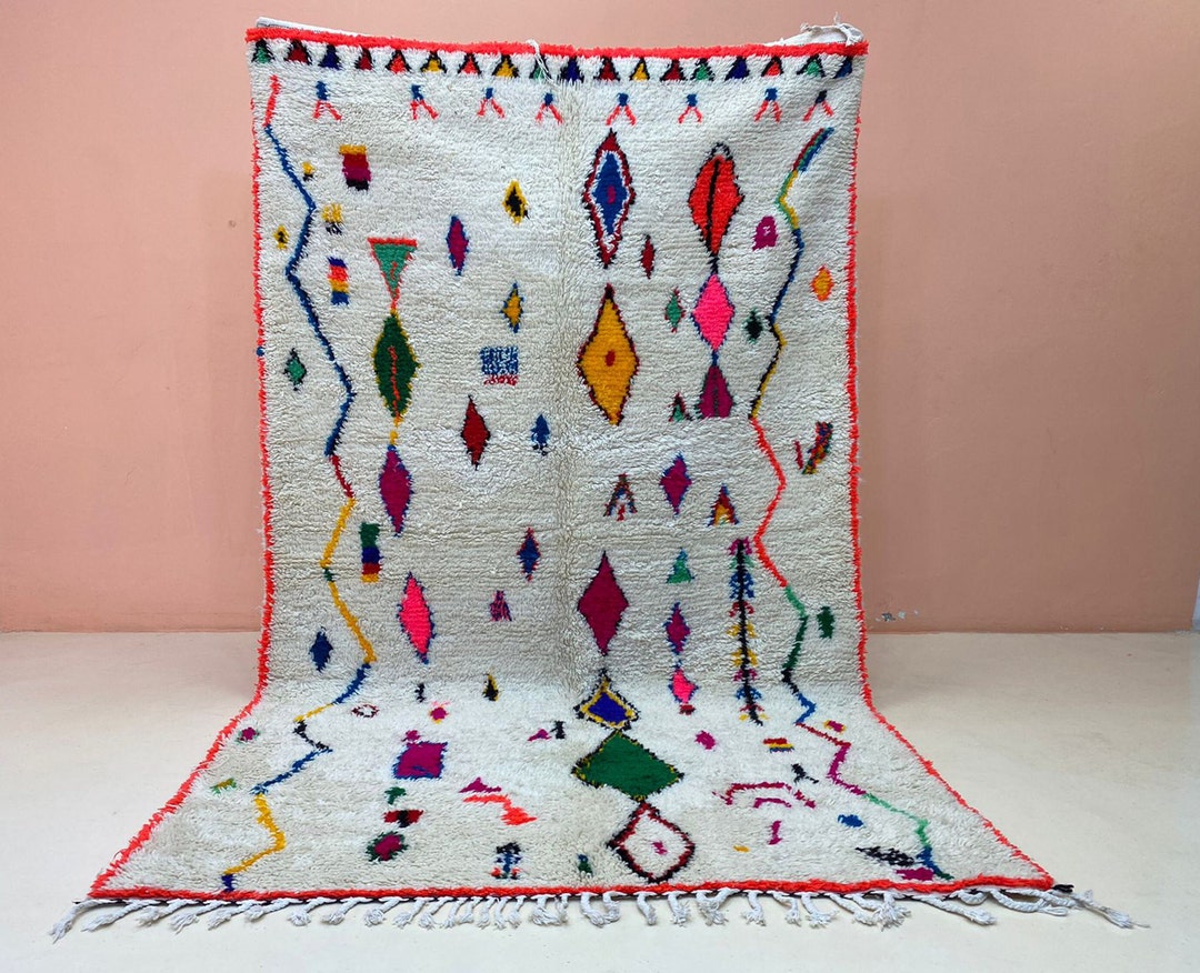 Custom Beni Ouarain Rug 5x7 Ft-geometric Berber Rug-handmade Rug-4x6 ...