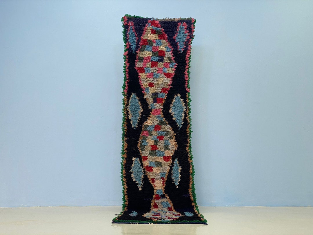 Long Narrow Runner 8.6x2.4 Ft-hallway Runner-geometric Vintage Runner ...