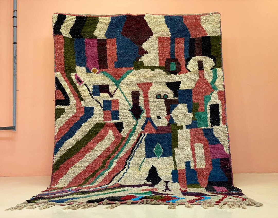 Multi Colorful Custom Rug-moroccan Wool Carpet-large Custom Rug ...