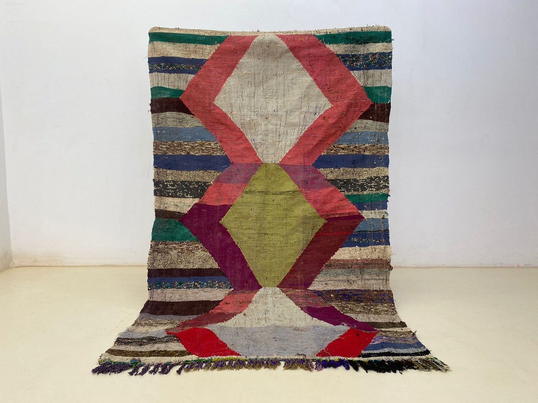 Large Vintage Rug 7.1x4.5 Ft-colorful Vintage Rug-bohemian Carpet ...