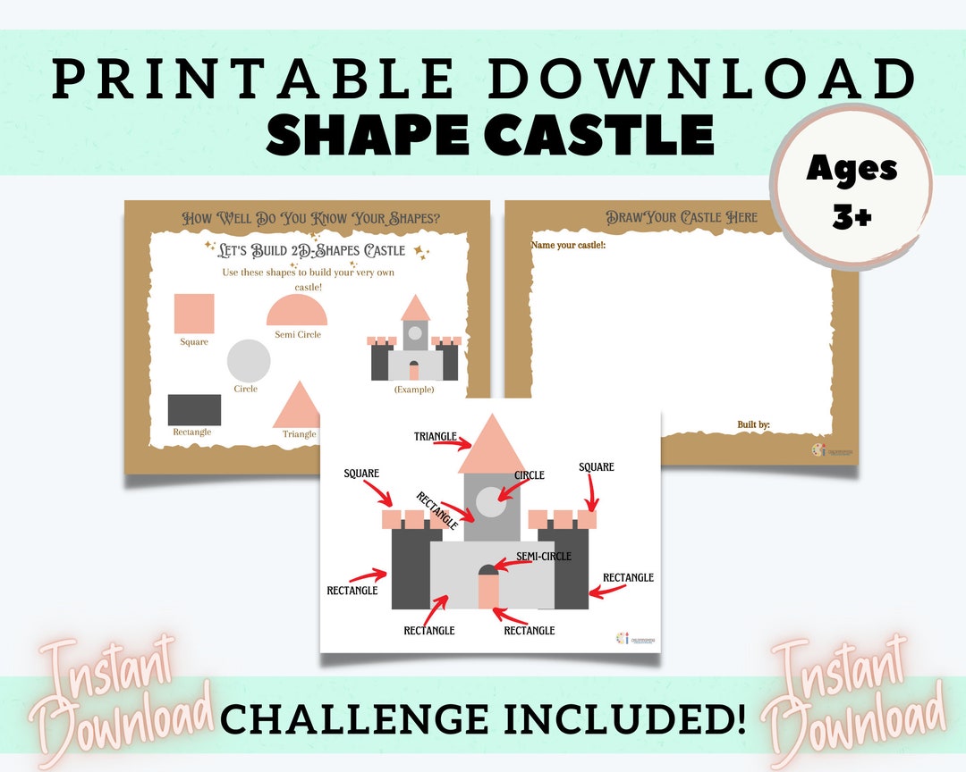 Shape Castle Build for Toddlers, Preschool, Pre-k, Kindergarten ...