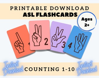 ASL Alphabet Flashcards for Toddlers, Preschoolers, and Pre-k ...